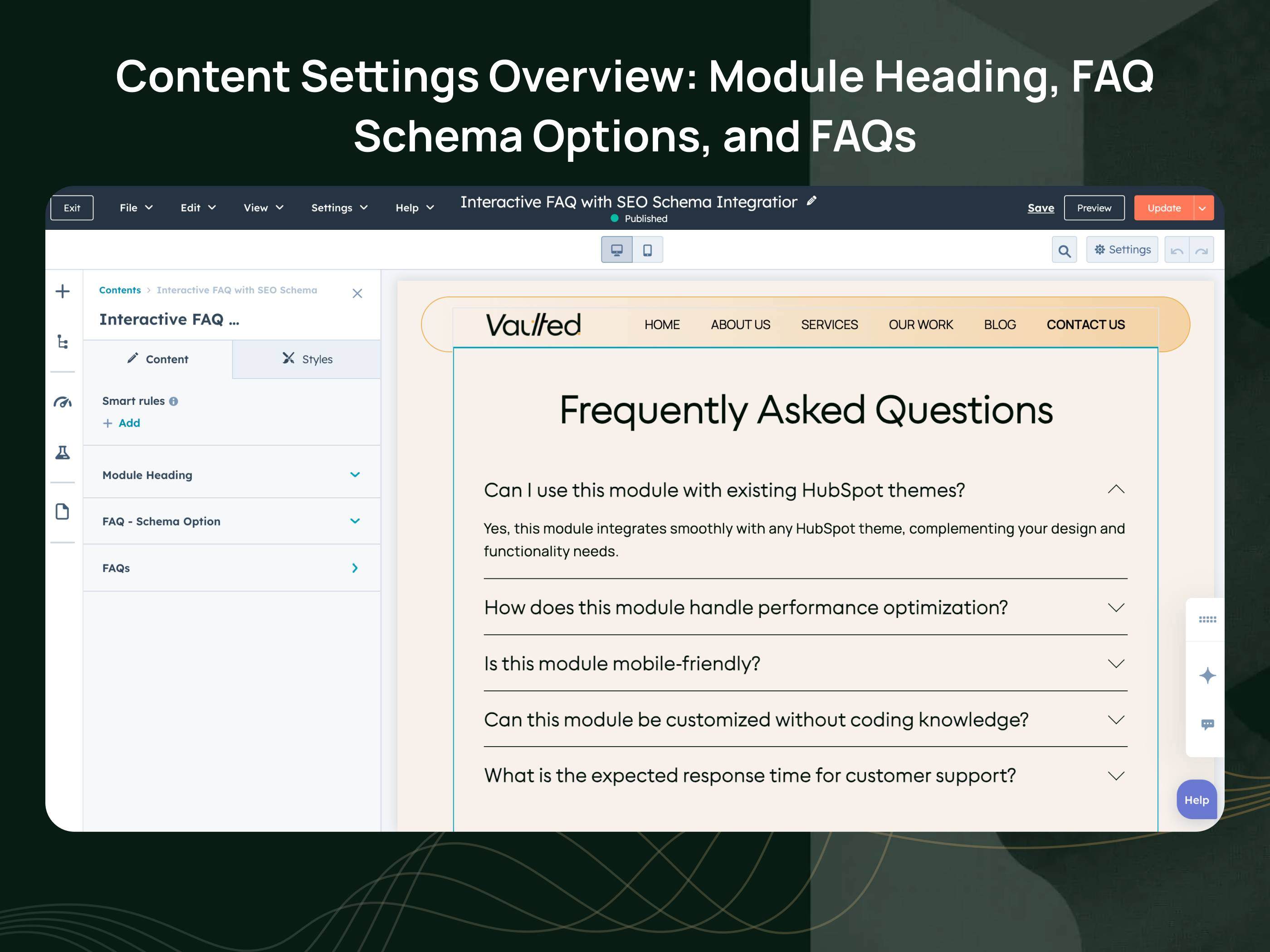 Interactive FAQ with SEO Schema Integration