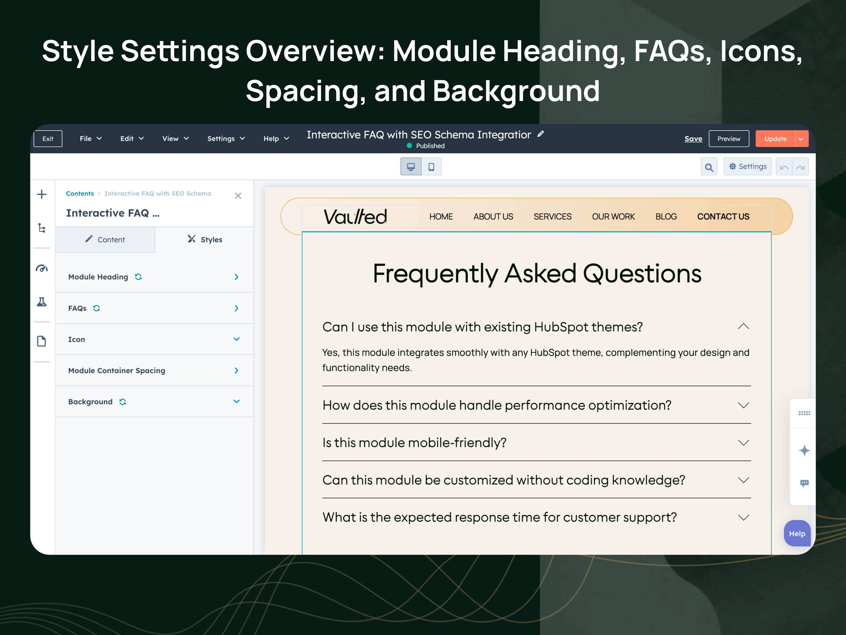 Interactive FAQ with SEO Schema Integration