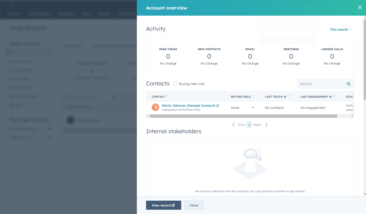 HubSpot Target Accounts